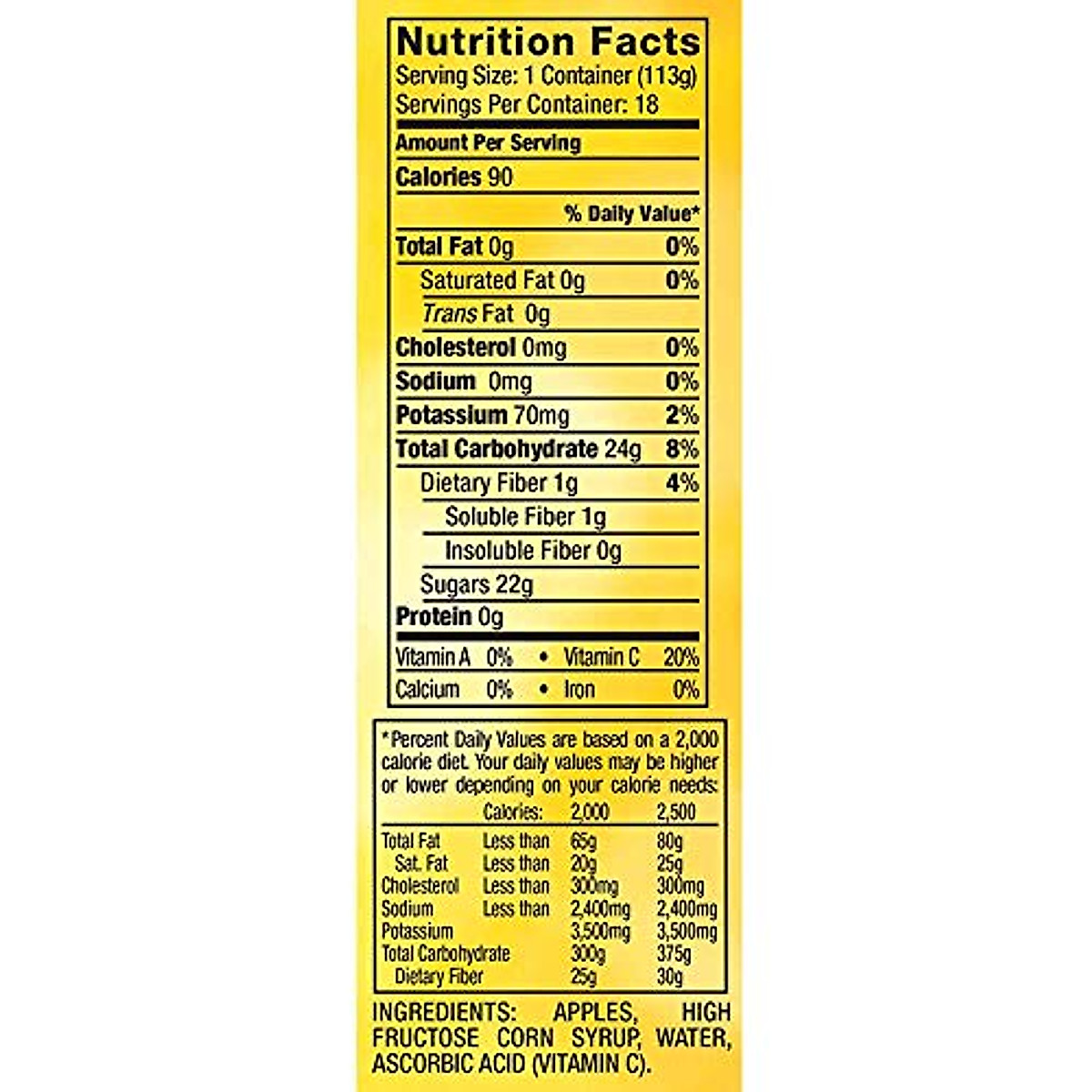 Mott's Applesauce, 4 Ounce Cup, 18 Count