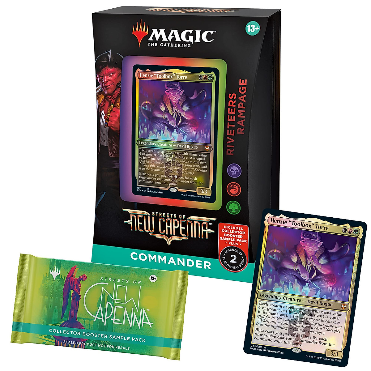 Magic: The Gathering Streets of New Capenna 5 Commander Deck Bundle – Includes 1 Obscura Operation, 1 Maestros Massacre, 1 Riveteers Rampage, 1 Cabaretti Cacophony, 1 Bedecked Brokers