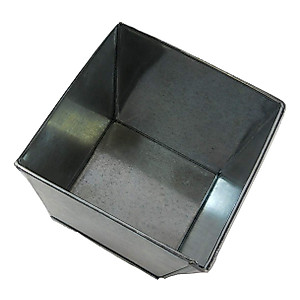 3 pc.set Square Galvanized Pot Bucket 4" tall x 4" wide