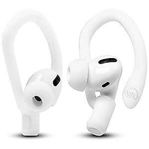 WC HookZ + WC TipZ - Over Ear Hooks and Memory Foam Tips Combo for Airpods Pro by Wicked Cushions | White & Black