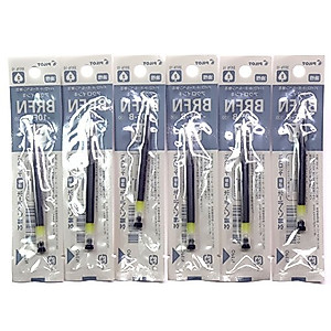 Pilot 0.7mm Black Ink Refill(BRFN-10F-B), for Dr. Grip Ballpoint Pen, × 6 Pack/Total 6 pcs