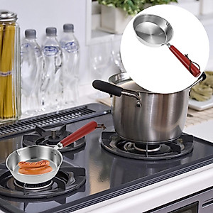 ABOOFAN Small Egg Pan Egg Frying Pan Mini Nonstick Egg Pan Mini Omelet Pan Stainless Steel Nonstick Mini Fry Pan Small Pan for Home Kitchen (24CM)