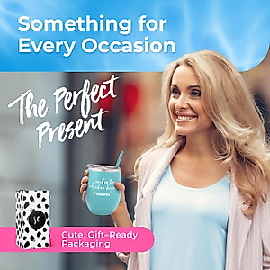 and So The Adventure Begins - Personalized Insulated Wine Tumbler with Lid – Stainless Steel Insulated Travel Mug with Straw – Graduation, Promotion, Going Away, Job Change, Teacher - Adventure Awaits