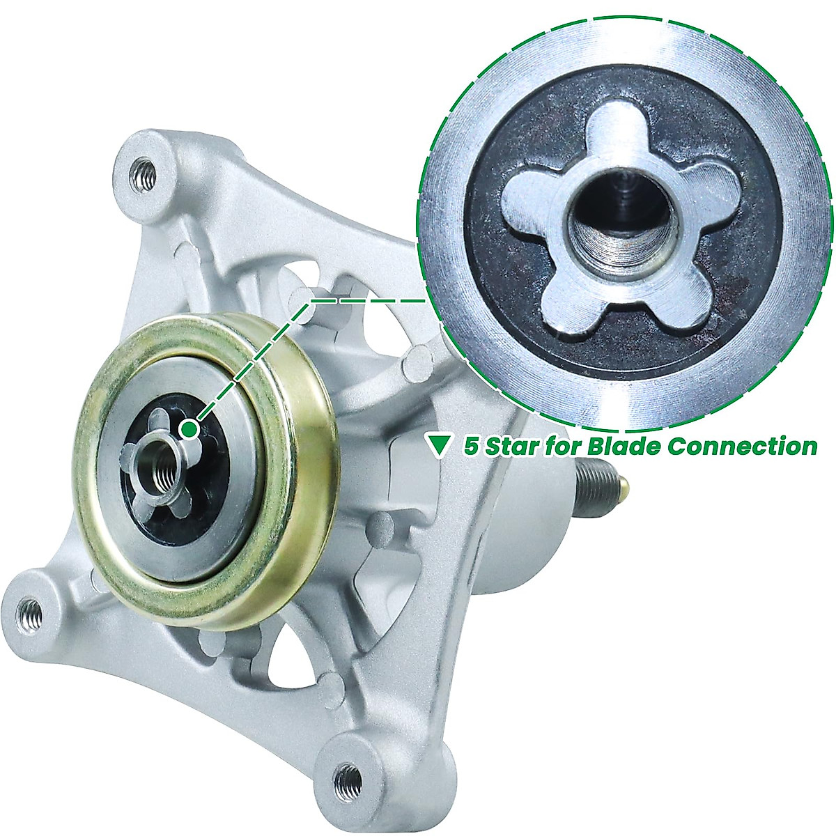 POSEAGLE 587125201 Mandrel Assembly Replace Husqvarna 587125201, 532174356, 174356, 174358, 539107515, Husqvarna z246 Spindle for Husqvarna z246, rz4623, rz46i, rz5424, yth2348, yth2448 Decks