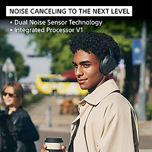 Sony WH-CH720N Noise Canceling Wireless Headphones Bluetooth Over The Ear Headset with Microphone, Black (Renewed)