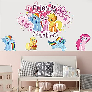 Cartoon Wall Decals Cute Self-Adhesive Vinyl Decorative Wall Sticker Home Decor Girl Children Bedroom Living Room Playroom Nursery Decoration(15.7"x31.5")