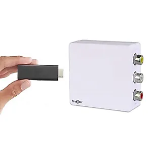 fireCable RCA to HDMI Adapter Converter for Classic TV's - Stream Any HDMI Streaming Media Player (Roku/Google Chrome/Amazon Fire TV Stick firestick tv Stick) Works w/TV Antenna Amplifiers
