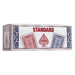 Maverick Playing Cards, Standard Index, Red and Blue, 12 Pack