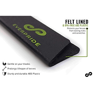 EVERPRIDE 12 Inch Chef Knife Guard Set (2-Piece Set) Long Knives Blade Edge Cover Sheaths for Chef’s Knives – Durable, BPA-Free, Felt Lined, Sturdy ABS Plastic – Knives Not Included