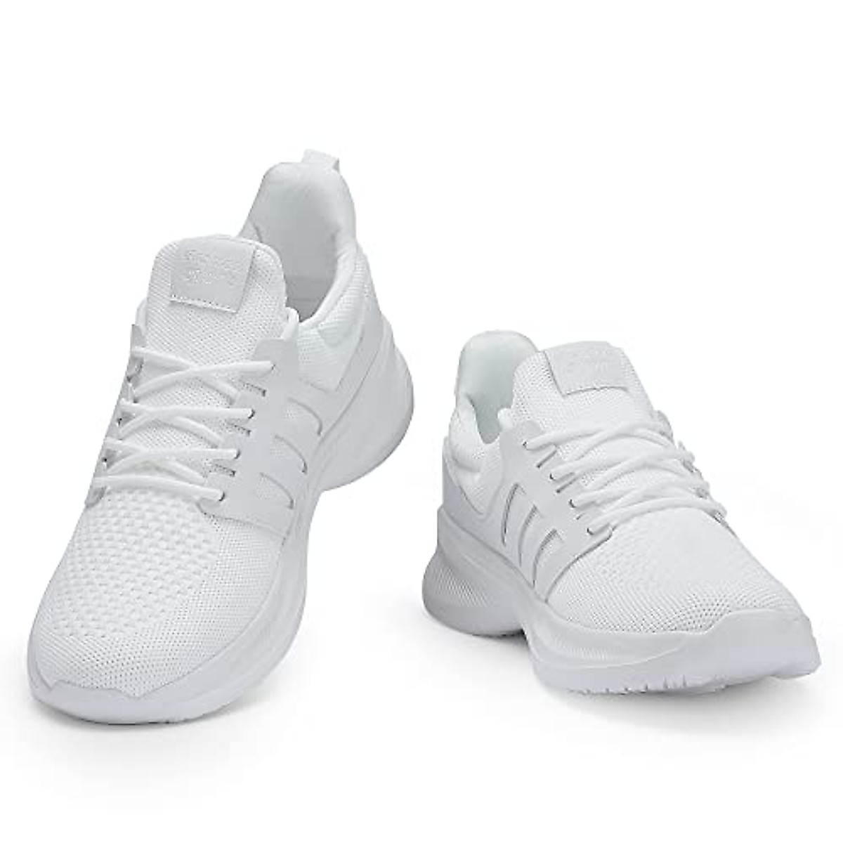 Casbeam Mens Running Shoes Light Comfort Walking Casual Sport Mesh Sneakers Work Gym Non Slip Tennis Cross Trainer White Size 8.5