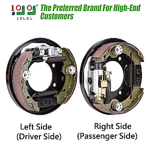 10L0L Brake Assembly for EZGO TXT PDS, Yamaha G14 G16 G19 G20 G21 G22 Golf Cart, Driver Side and Passenger Side, includes Brake Shoes, OEM# 70998-G01 70998-G02