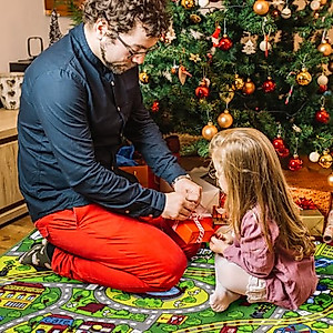 Booooom Jackson Kids Car Carpet Playmat Rug 60"x32",Train Car Rug,Car Mat for Kids Toy Cars,City Kids Car Rug Play Mat,Non Slip Kids Rug for Playroom Bedroom Boys,Children Play Area Rug Cars,Road Rug