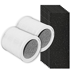 Breshair True HEPA Replacement Filter Compatible with Hunter HP450 and HP450UV Series Air Purifier, includes 2 H13 HEPA Filters and 8 Pre-Filters, Compare to Part# H-HF450-VP & H-PF400 (2-Pack)