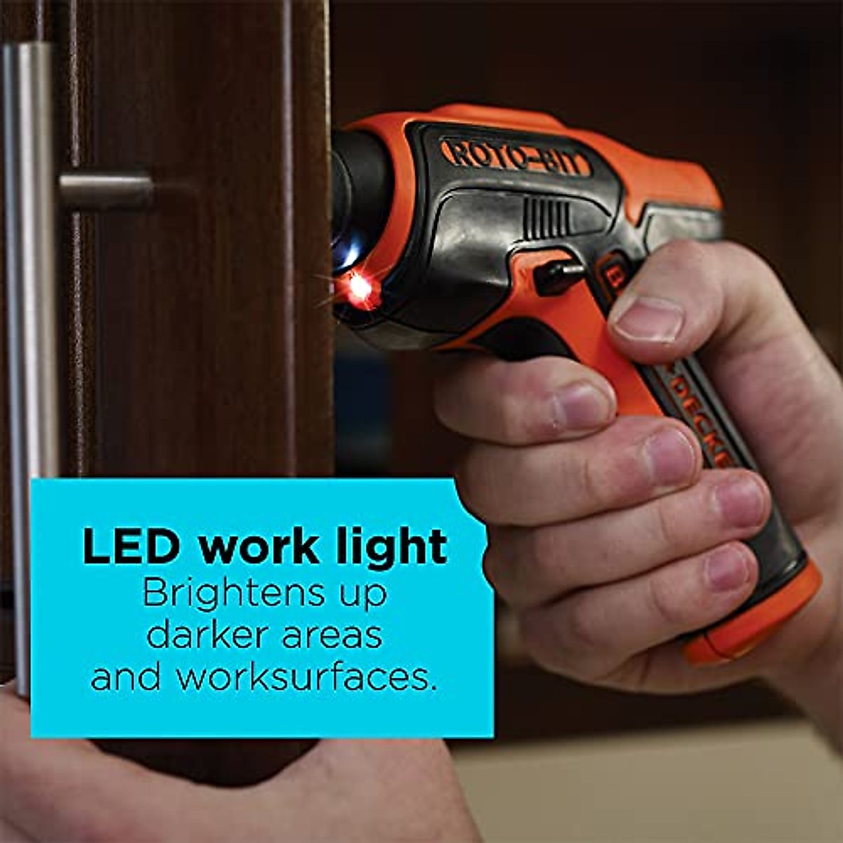 BLACK+DECKER 4V MAX Cordless Screwdriver with Bit Storage, 180 RPM, Battery Included (BDCS50C)