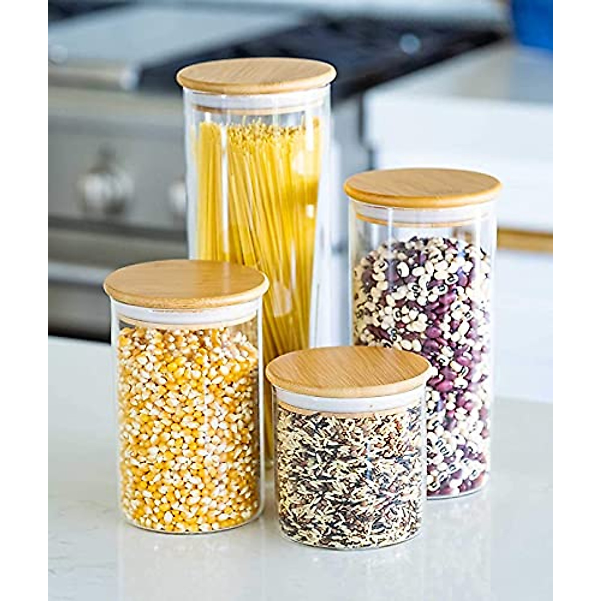 Simpli-Magic Kitchen Canisters, Various Sized, Clear