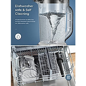 Professional Countertop Blenders for Kitchen, Housnat 2200W Max High Power Commercial Blender with LED Display, 8 Preset Programs, 8 Adjustable Speed, Blender for Shakes and Smoothies, Frozen Fruit, Crushing Ice, Veggies