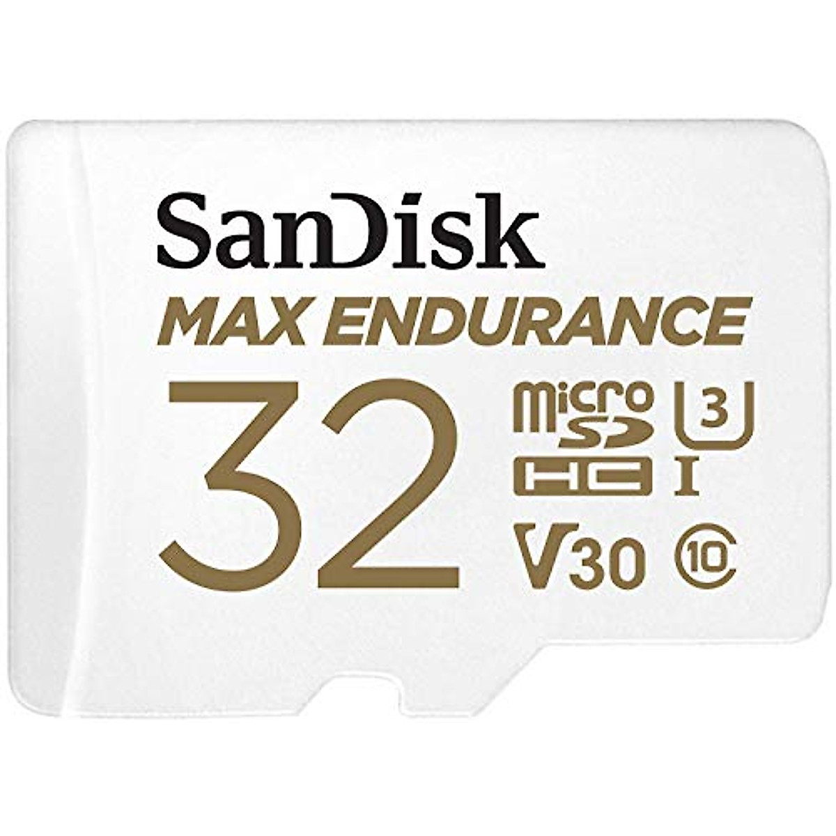 SanDisk 32GB MAX Endurance microSDHC Card with Adapter for Home Security Cameras and Dash cams - C10, U3, V30, 4K UHD, Micro SD Card - SDSQQVR-032G-GN6IA
