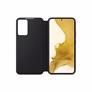 SAMSUNG Galaxy S22+ S-View Flip Cover, Protective Phone Case, Tap Control, Cutting Edge Design, US Version, Black, (EF-ZS906CBEGUS)