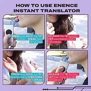 Muama Enence Instant Two-Way Translator. Portable Real-time Translation in 36 Different Languages. Perfect as a Pocket Dictionary and for Learning, Travel and Business Communications