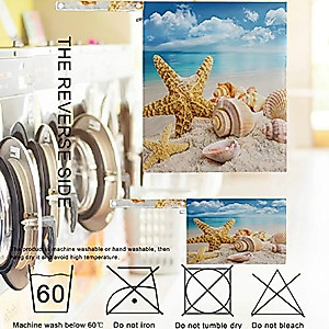 visesunny 2Pcs Wet Bag with Zippered Pockets Starfish Shell Washable Reusable Roomy Diaper Bag for Travel,Beach,Pool,Daycare,Stroller,Diapers,Dirty Gym Clothes, Wet Swimsuits, Toiletries