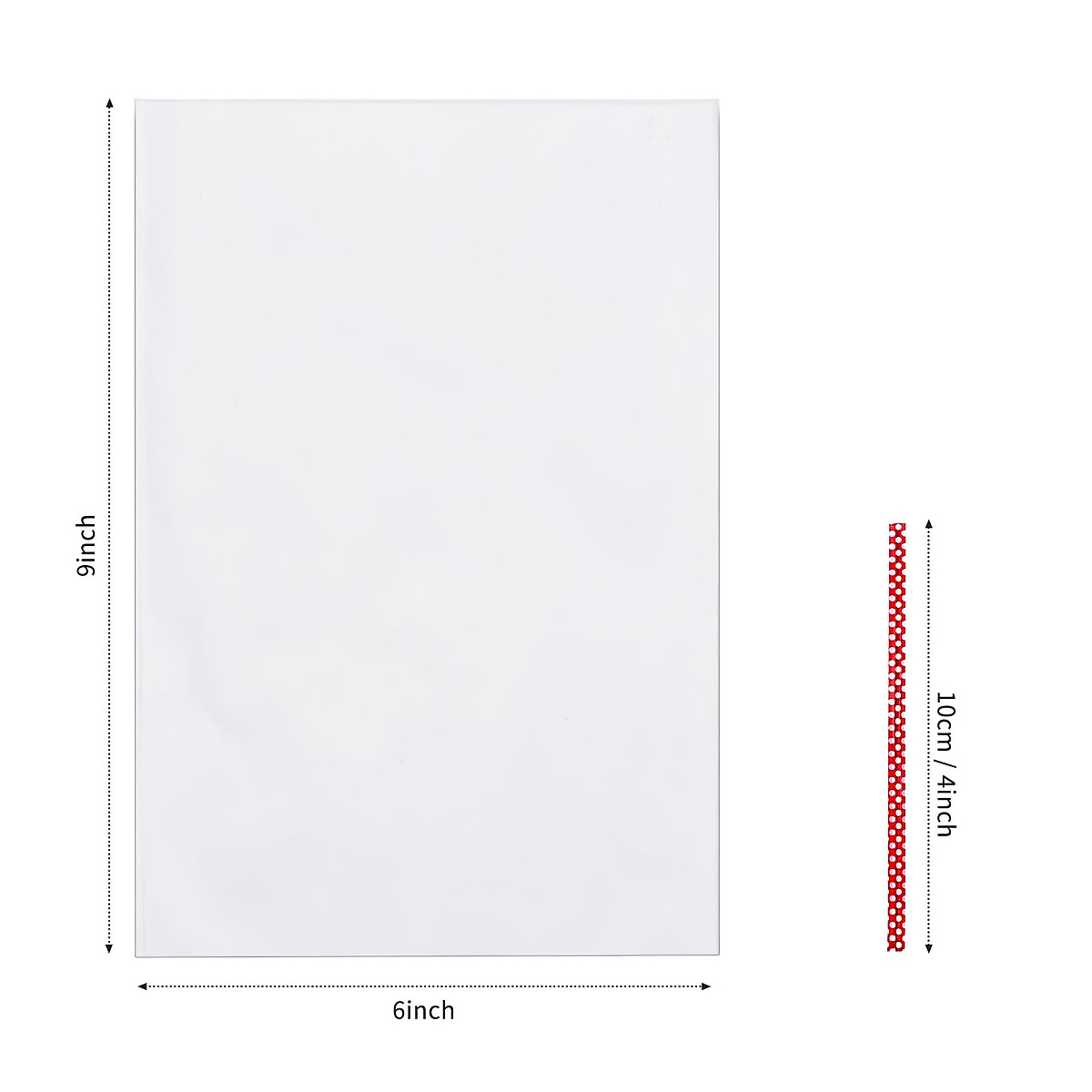 200 PCS Transparent Clear Cellophane Bags 6x9 Inches, Clear Treat Bags with Ties for Cookie Bags Resealable Cellophane Bag for Packaging Cookies,Gifts,Products,Candy,Favors