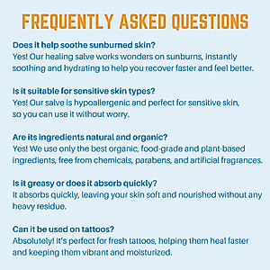 Waxhead After Sun Lotion Sunburn Relief, Miracle Tattoo Balm, Salve for Dry Cracked Hands, Healing Salve Sun Burn Healing Cream Aftersun Sunburn Cream for Eczema with Hemp Seed Oil + Shea Butter (2oz)