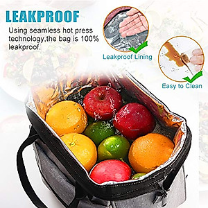 Large Lunch Bag Women, Insulated Fashionable Lunch Box For Women Adult With Shoulder Strap, Stylish Lunch Bag For Work Picnic Big Multipurpose Lunch Tote Cooler Bag For Ladies