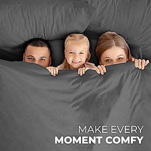 ROYALE LINENS 3 Piece Twin Sheets Set - Soft Brushed 1800 Microfiber Bedding - 1 Fitted and 1 Flat Sheet, 1 Pillow case - Wrinkle Free & Fade Resistant - Hotel Luxury Bed Sheets Set (Grey, Twin)