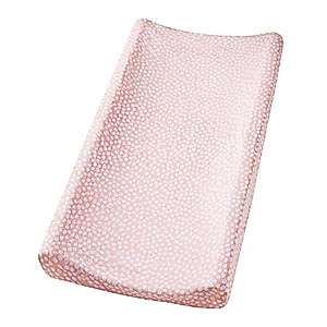 Changing Pad Covers, LNGLAT 2-Pack Cotton Cradle Sheets for Baby Girls, Fit Standard Contoured Ultra Soft Cozy Changing Table Pads