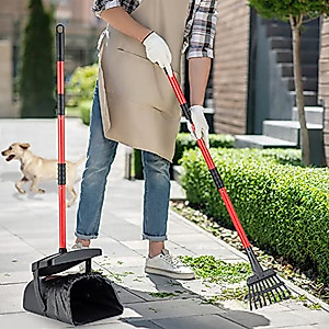 HUZSV Pooper Scooper Large Swivel Bin & Rake for Large & Small Dogs Non-Breakable Dog Poop Scooper with 20 Waste Bags Easy to Clean Pet Waste Use on Grass, Dirt or Gravel - Pet Supplies