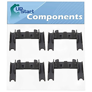 4-Pack W10250160 Dishwasher Rack Adjuster Arm Clip Lock Replacement for KitchenAid KUDS35FXBL9 - Compatible with WPW10250160 Stop Clip