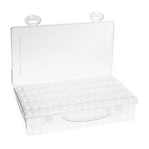 Diamond Painting Case with 64 Rhinestone Storage Boxes, 196 Labels (8.75 x 5 x 2.1 in)