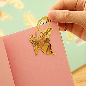 ARFUKA 5pcs Bookmarks Butterfly Reading Metal Clip Bookmark Reading Bookmarks Page Marker Book Marker Gift for Students Teachers Reading