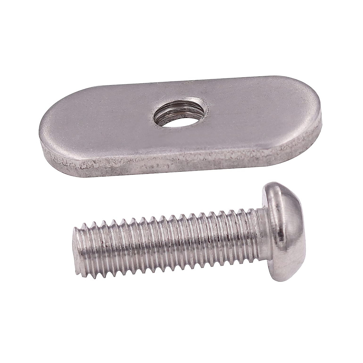 METER STAR 6 Pcs 304 Stainless Steel Kayak Rail Screws & M6 Track Nuts Rail Hardware Gear Mounting Replacement Kit for Kayaks Canoes Boats Rails