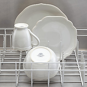 Lenox White French Perle Bead 4Pc Place Setting, 6.45 LB