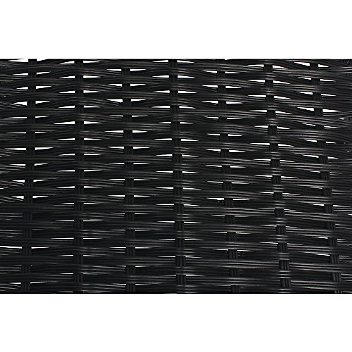 HUBERT® Wicker Storage Baskets Black Plastic - 7 1/2"L x 16"D x 1 1/2" to 5"H