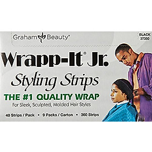 Graham Professional Beauty Wrapp-It Jr Styling Strips, Black
