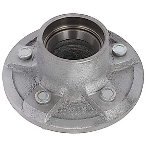 ECCPP Boat Trailer Hub Kit 5 Bolt 1 1/16 x 1 3/8 68149 & 44649 Silver Tapered Spindle Galvanized 3500lb Silver