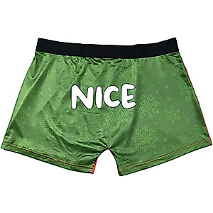 Mens Naughty Nice Funny Boxer Briefs Underwear Christmas Xmas Novelty Gift - Medium