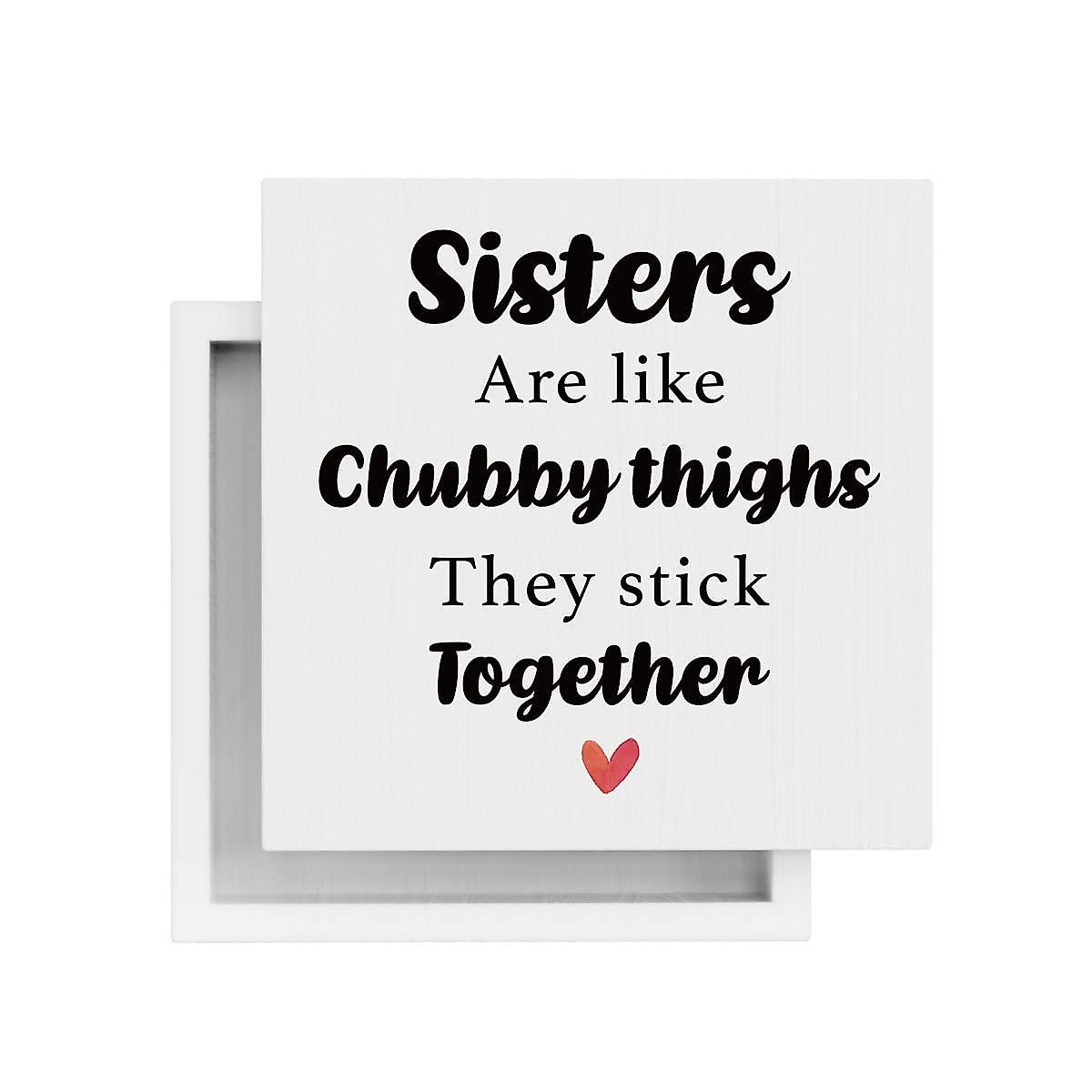 MUBIAO Sister Gifts Big Sister Gift Birthday Christmas Friendship Gifts Bestie Gifts for Women Desk Decor Rustic Wooden Box Sign for Home Living Room Bedroom Office Shelf Table Decoration