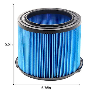 2 Pack VF3500 Filter Compatible with Ridgid 3-4.5 Gallon Wet/Dry Vacuums, 3-Layer Fine Filter for Ridgid WD3050, WD4070, WD4080, WD4522, 4000RV, 4500RV Wet/Dry Vacuum