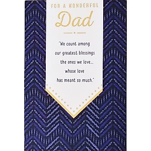 Greeting Card For A Wonderful Dad Religious Christian Happy Birthday Of The Many Blessings God Gives In Life Few Compare With You