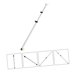 SHOWERORO 1pc Closet Clothes Rail Heavy Duty Shelves Pant Hooks for Closet Adjustable Hitch Metal Clothesline Pole Clothesline Poles for outside Clothesline Poles Outdoor Cloth Hanger Pole