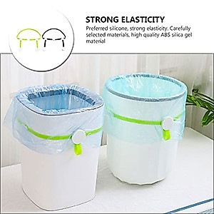 Cabilock 2Pcs Plastic Bag Holder Grocery Bag Holder Clip Magnetic Garbage Trash Bags Clip Fastener Adjustable Trash Bag Holder for Grocery Kitchen