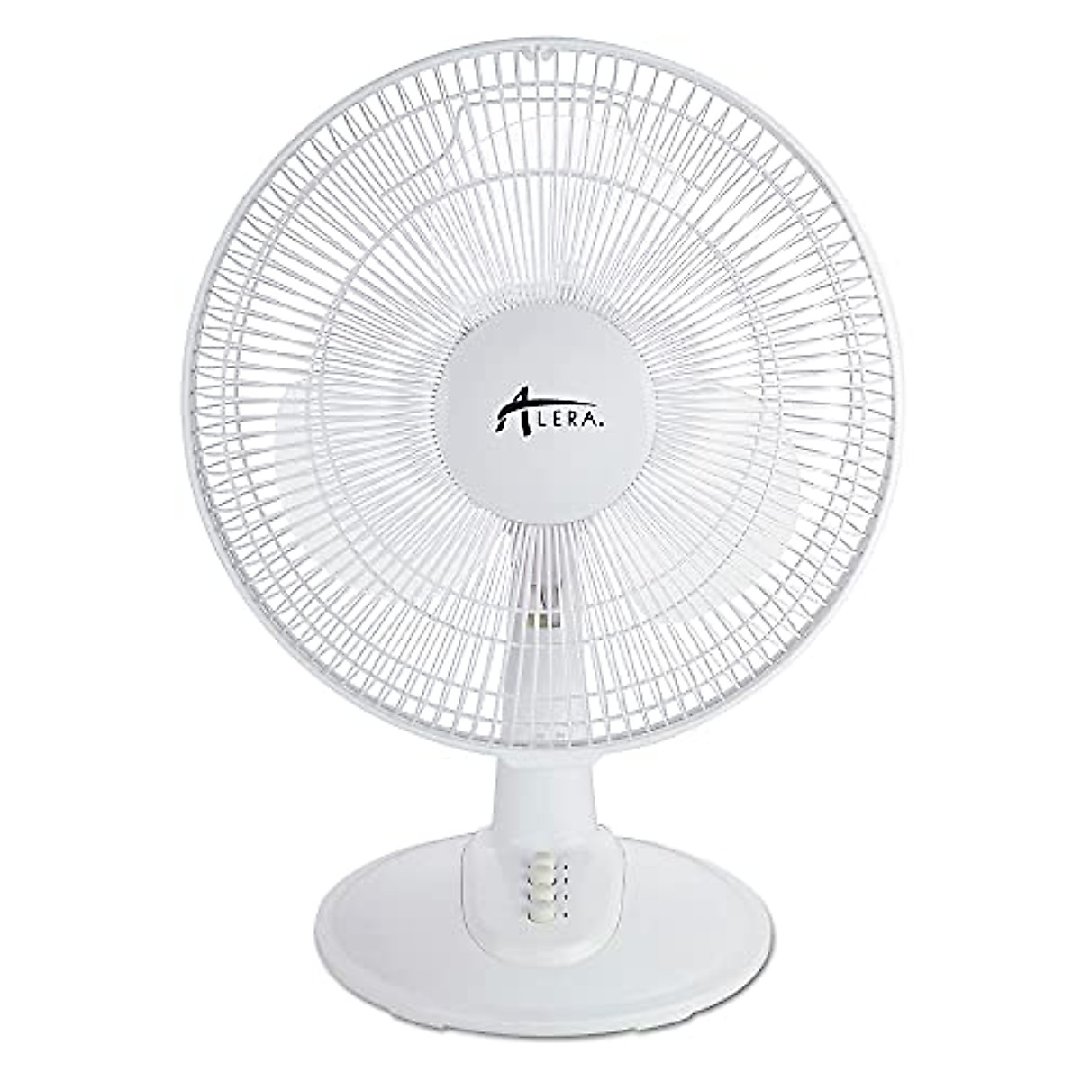 Alera ALEFAN122 3-Speed 12 in. Plastic Oscillating Desk Fan - White