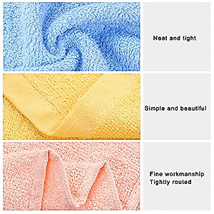 Towel with Hanging Loop, Hanging Hand Towels, 5 Pieces of Bamboo Towels, Soft and Strong Absorbent Kids Bathroom Towels, Suitable for Baby Care, Kitchen Scrubbing