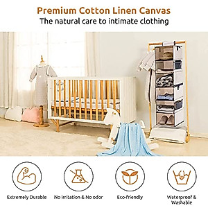 YOUDENOVA 4-Shelf Hanging Closet Organizer & Two 3-Shelf Separable Closet Hanging Shelves