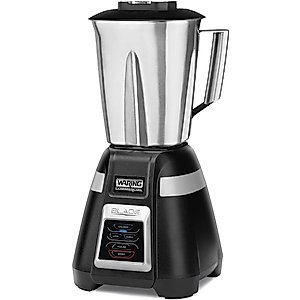 Waring Commercial BB320S Blade 1 HP Blende,r Touchpad Controls with 48 oz Stainless Steel Container, 120V, 5-15 Phase Plug, Black