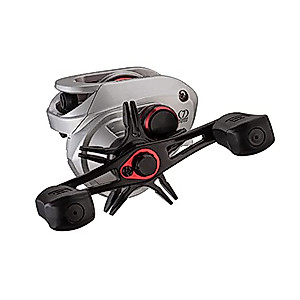 13 FISHING - Origin F1 Baitcast Reel - 6.6:1 Gear Ratio - Left Hand Retrieve (100 Size) (Fresh) - OF1-6.6-LH,Silver/Black/Red