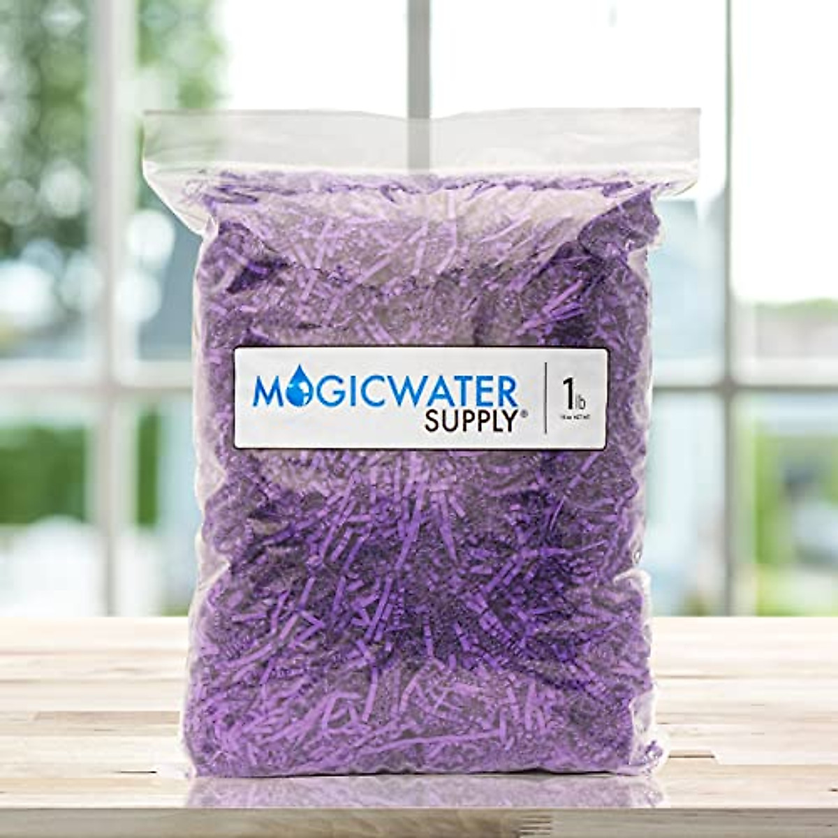 MagicWater Supply Crinkle Cut Paper Shred Filler (1 LB) for Gift Wrapping & Basket Filling - Purple
